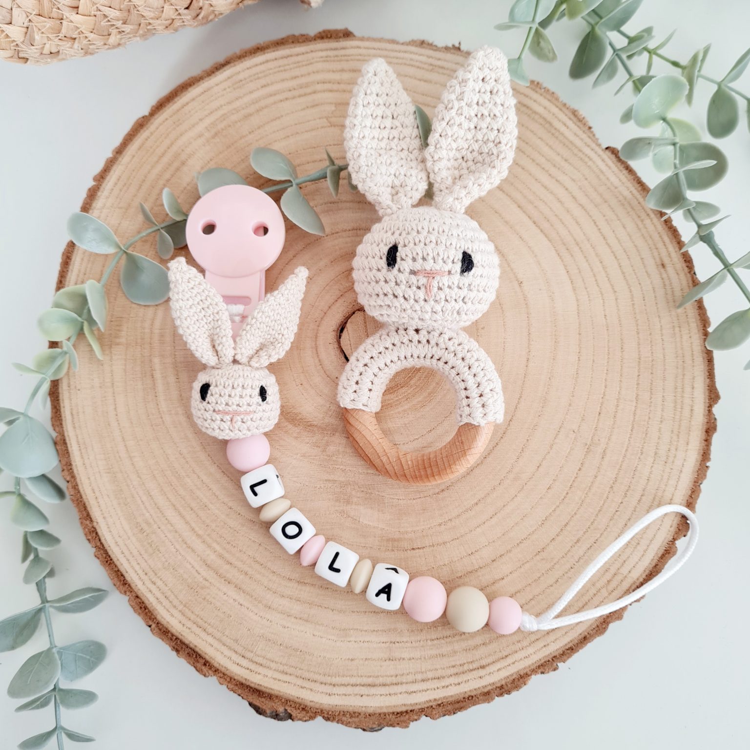 Chupetero Crochet Conejo - Petitons